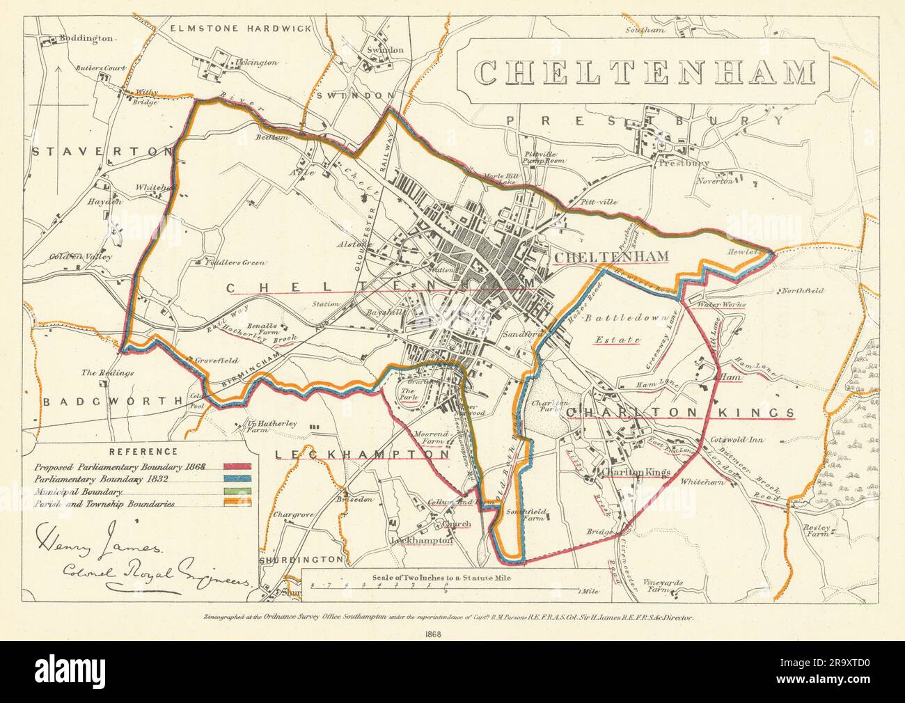 Map of cheltenham hi-res stock photography and images - Alamy