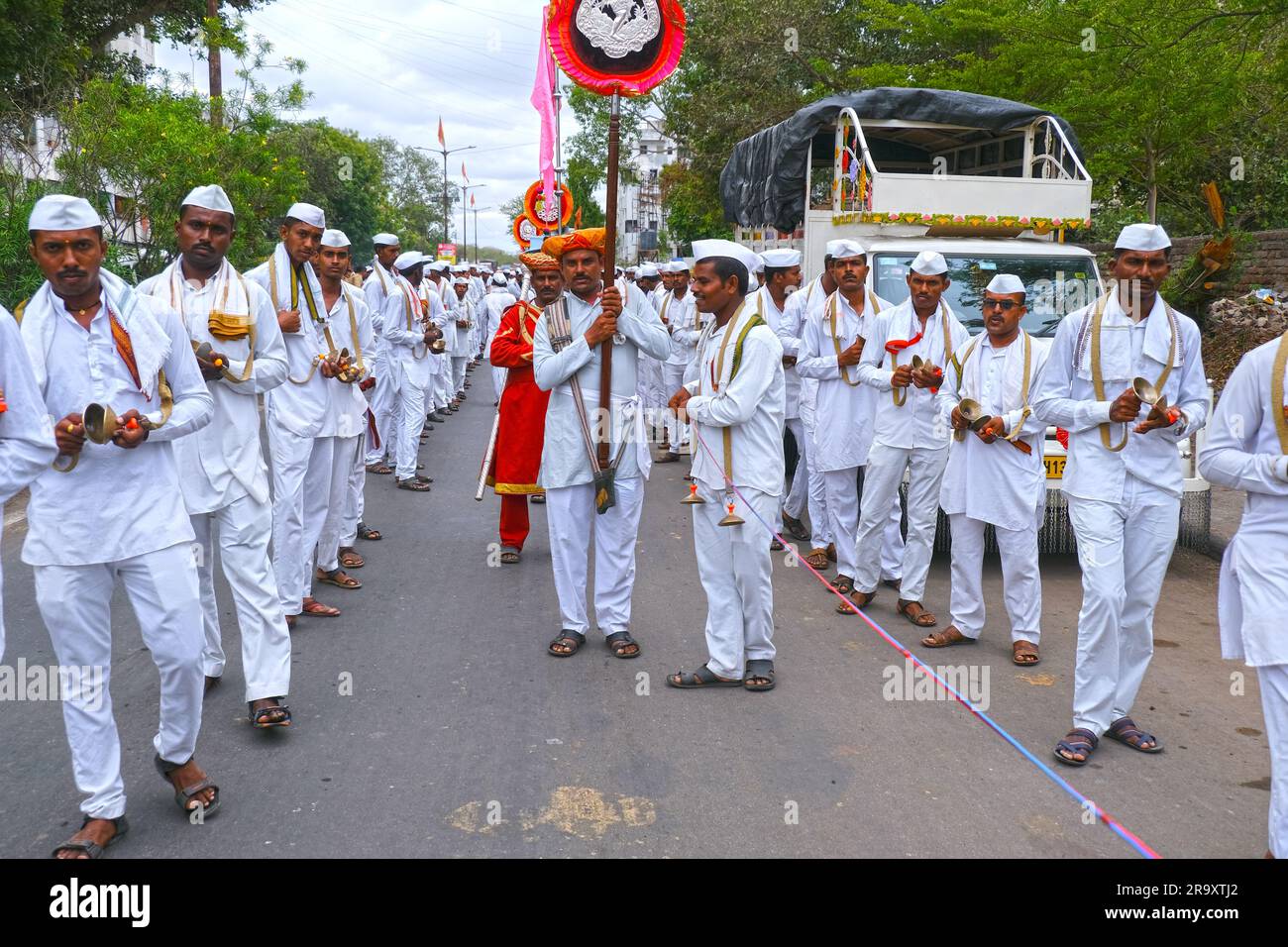 24 June 2024, Solapur, Maharashtra, India, Sant Gajanan Maharaj Palkhi ...