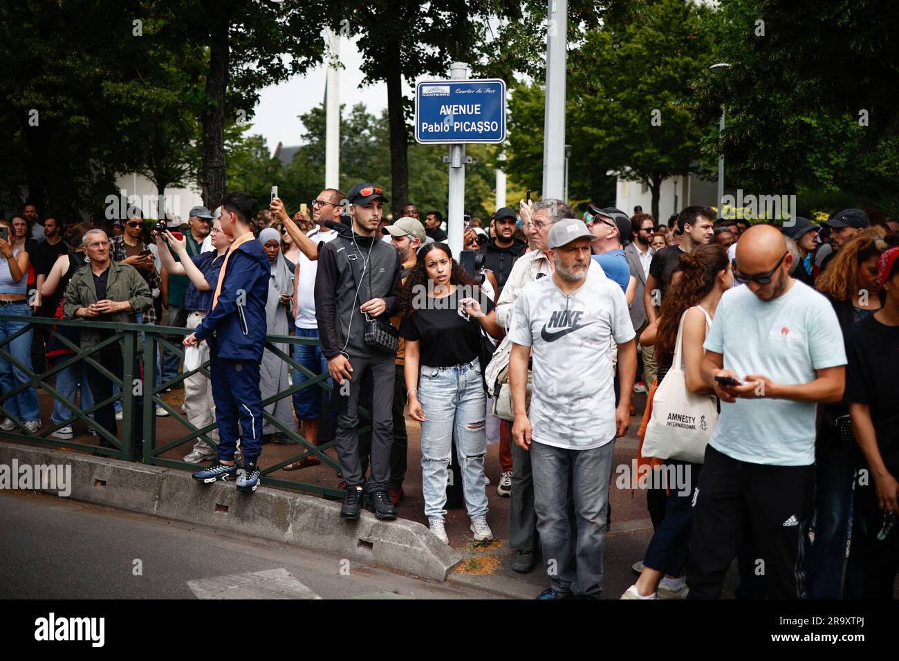 Paris, France. 29th June, 2023. White march in tribute to Nahel, 17 ...