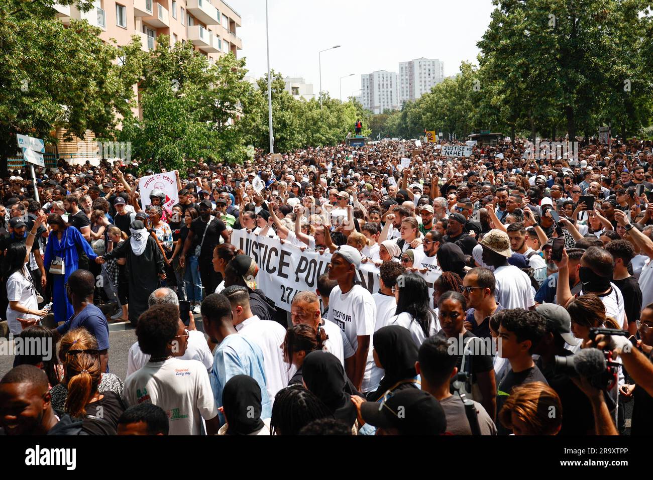 Paris, France. 29th June, 2023. White march in tribute to Nahel, 17 ...