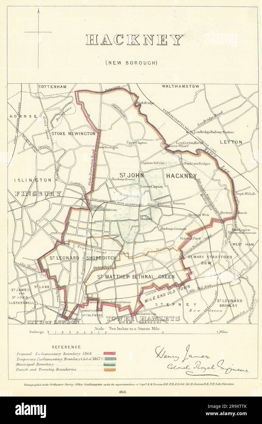 Hackney (New Borough), London. JAMES. Parliamentary Boundary Commission ...