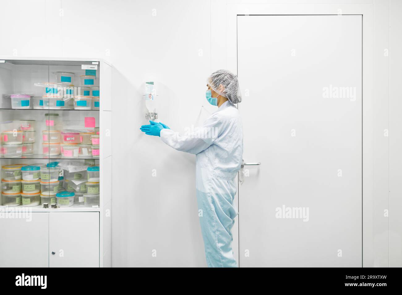 Laboratory for the production of biomaterials. People do research Stock ...