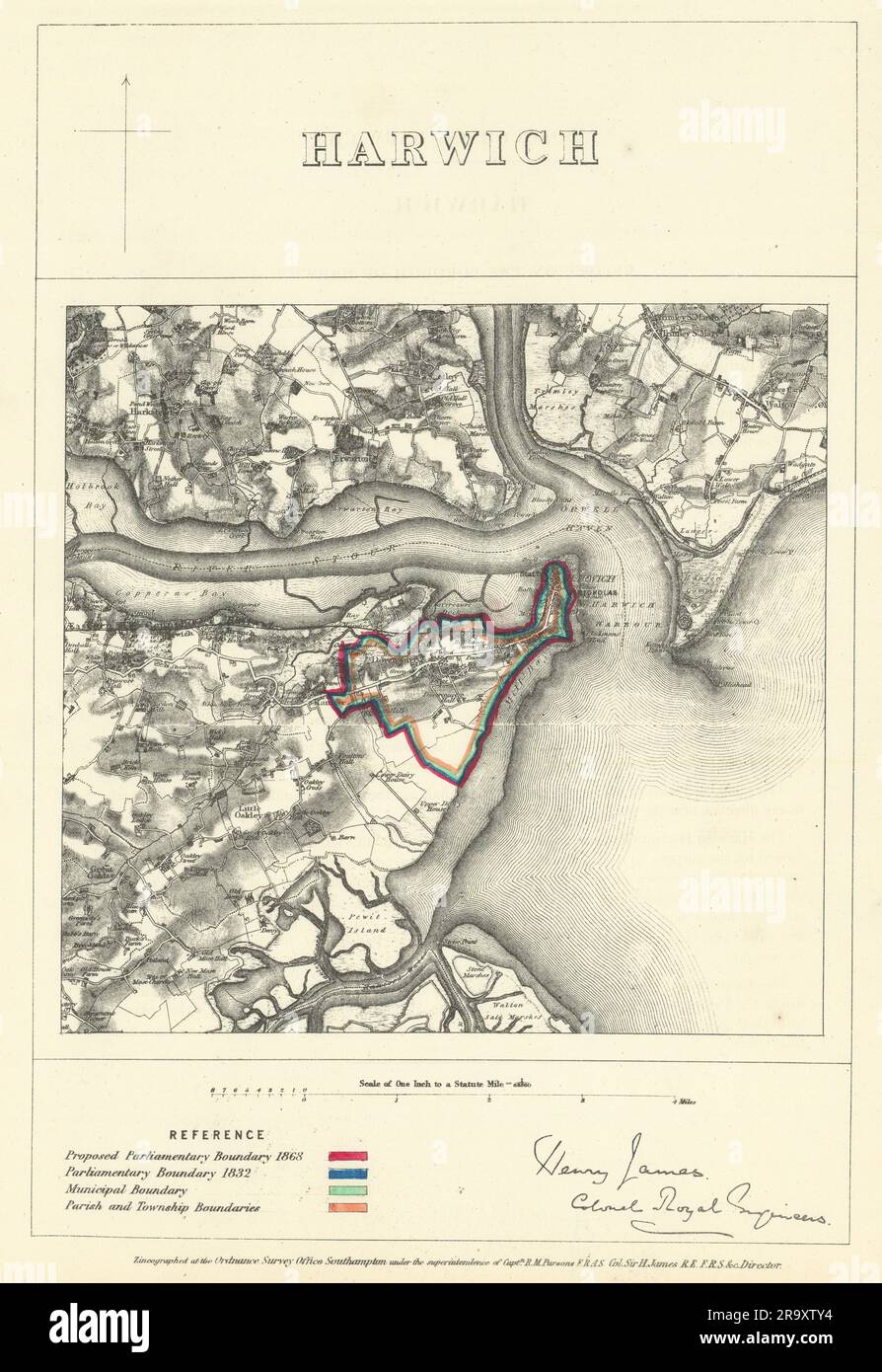 Map of harwich hi-res stock photography and images - Alamy
