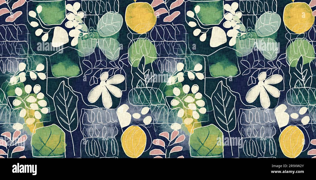 Modern fun pattern clash fabric border print for summer beach textile ...