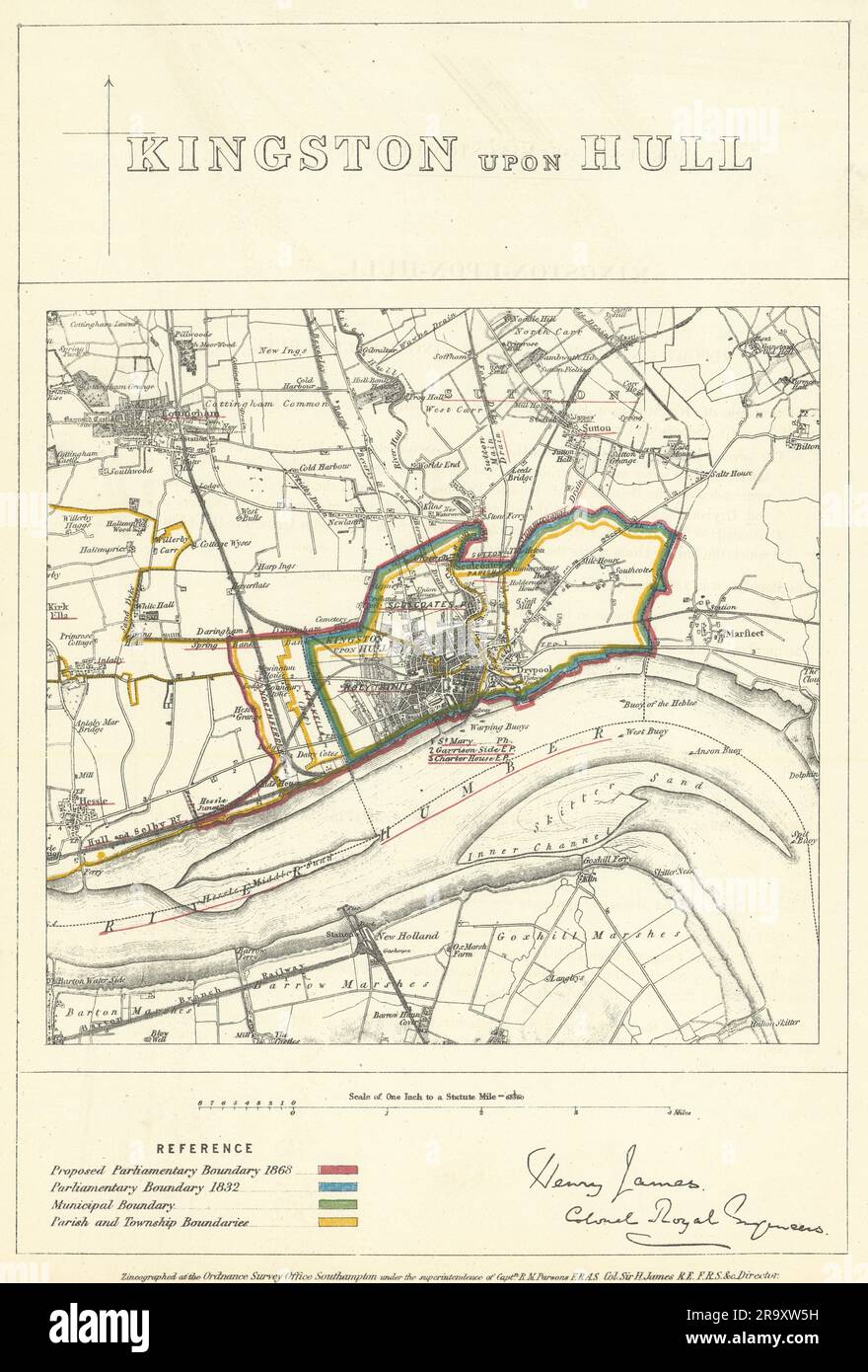 Map of kingston upon hull hi-res stock photography and images - Alamy