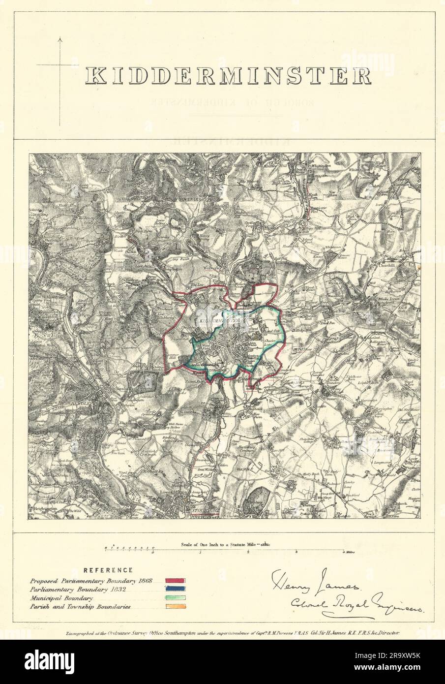 Kidderminster, Worcestershire. JAMES. Parliamentary Boundary Commission ...