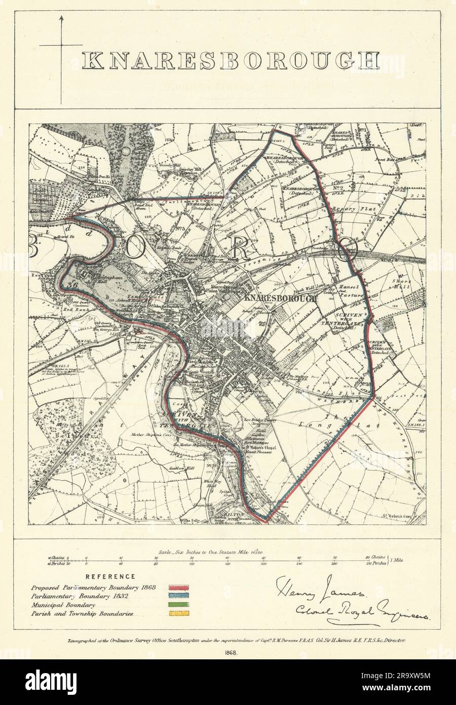 Knaresborough map hi-res stock photography and images - Alamy