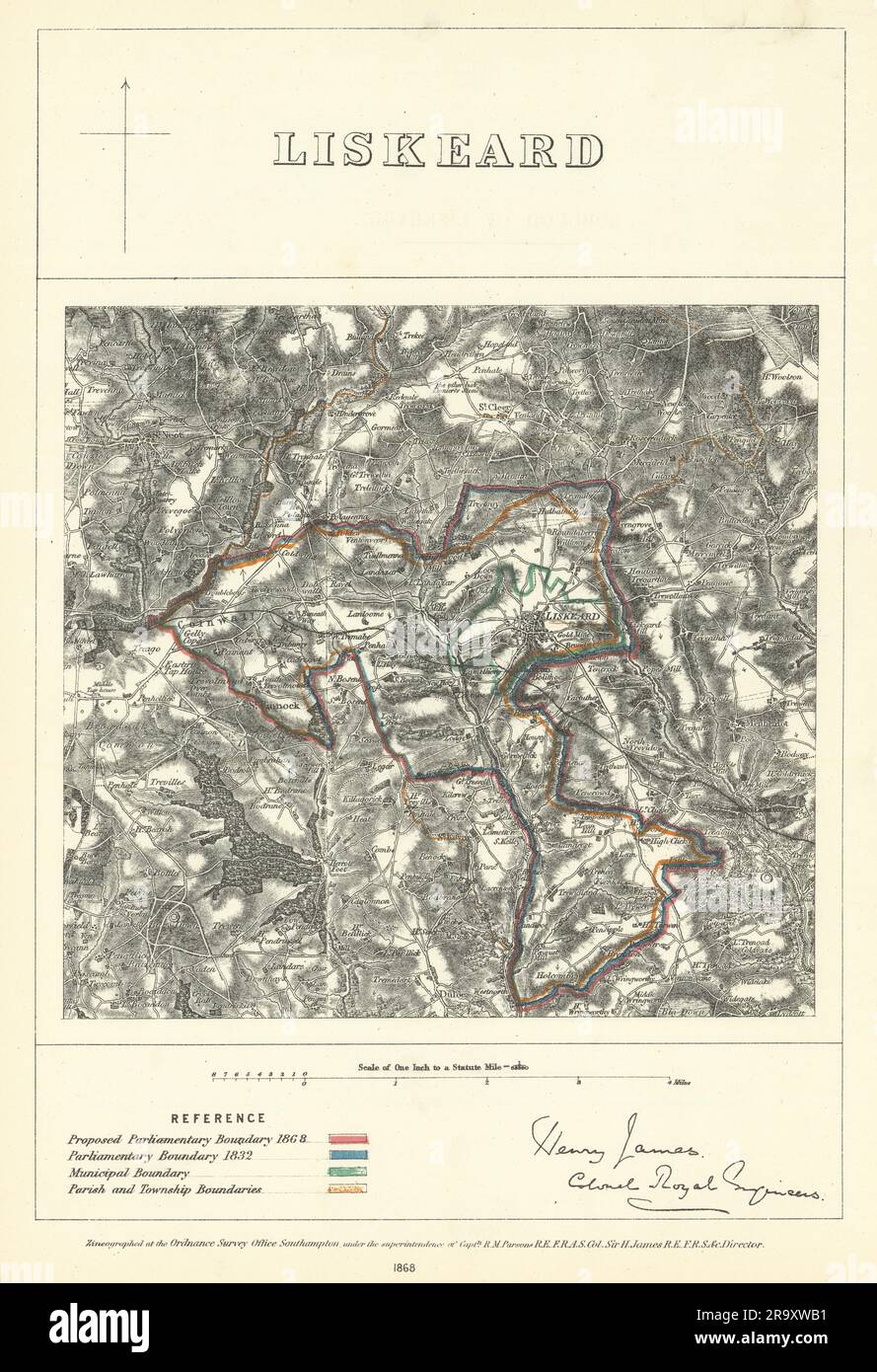 Liskeard map hi-res stock photography and images - Alamy