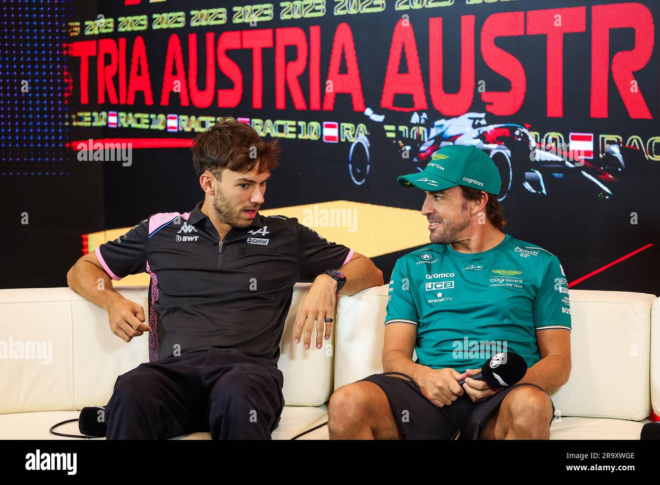 GASLY Pierre (fra), Alpine F1 Team A523, ALONSO Fernando (spa), Aston ...