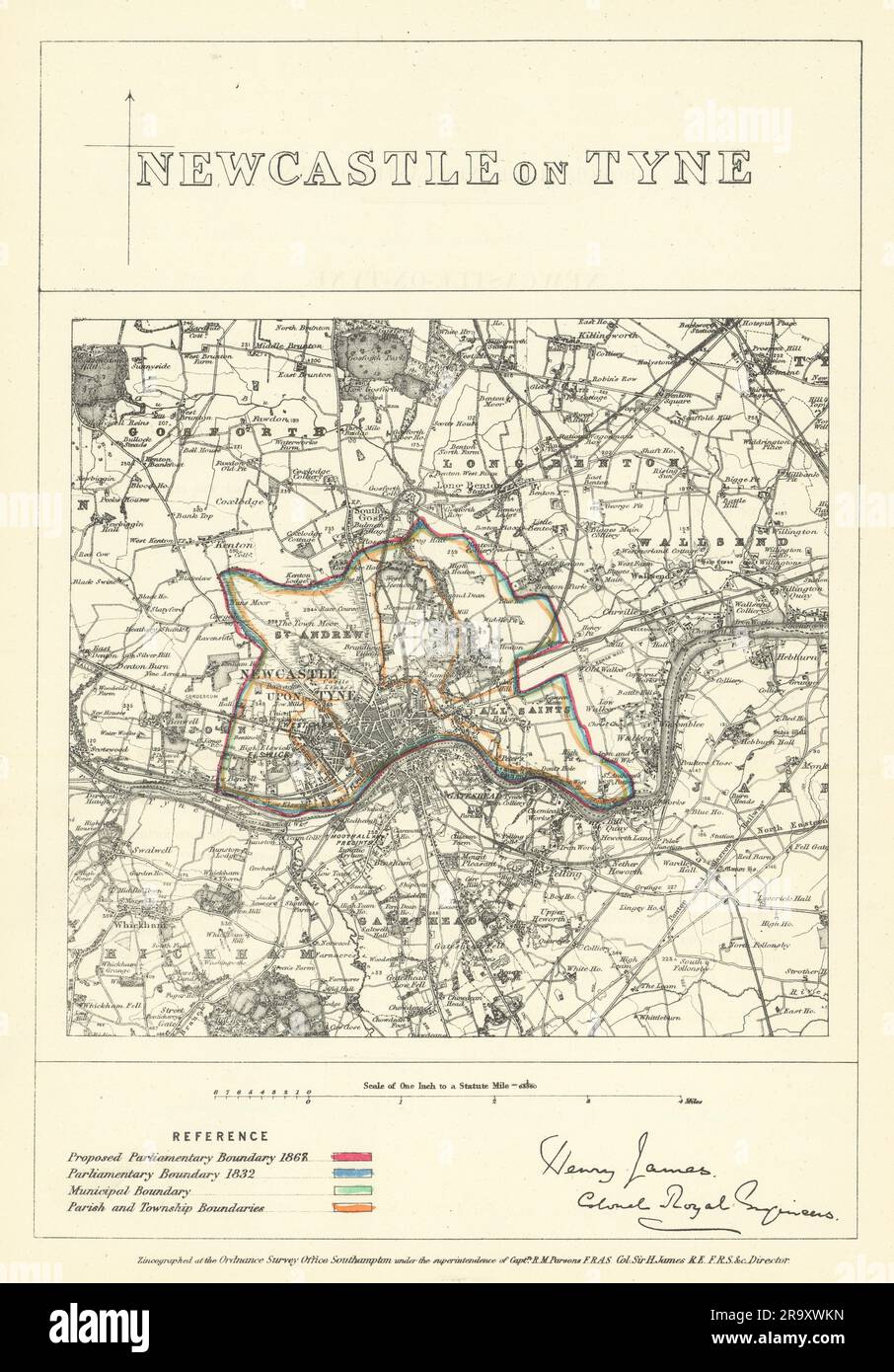 Newcastle-upon-Tyne, Northumbs. JAMES Parliamentary Boundary Commission ...