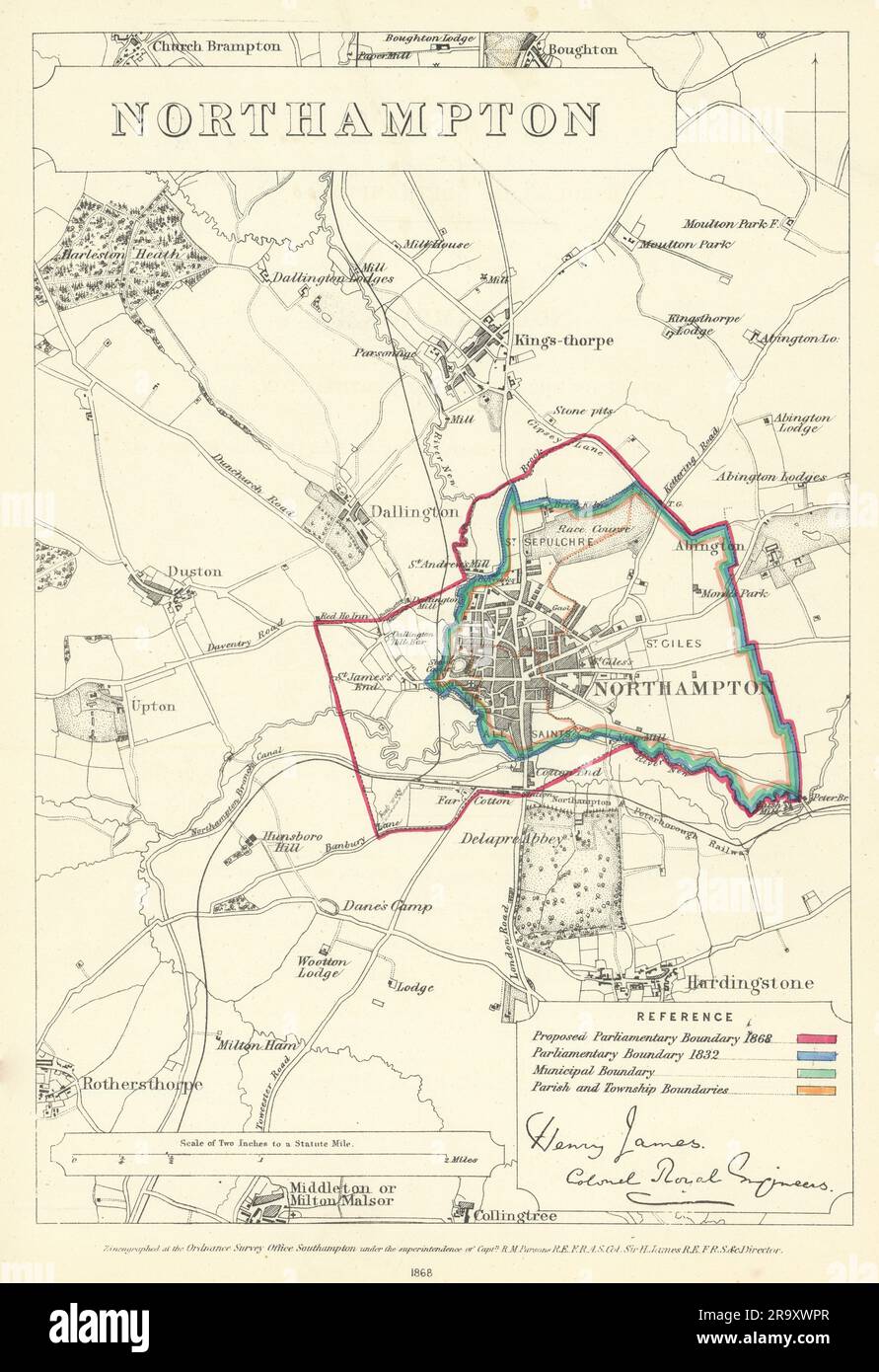 Northampton map hi-res stock photography and images - Alamy