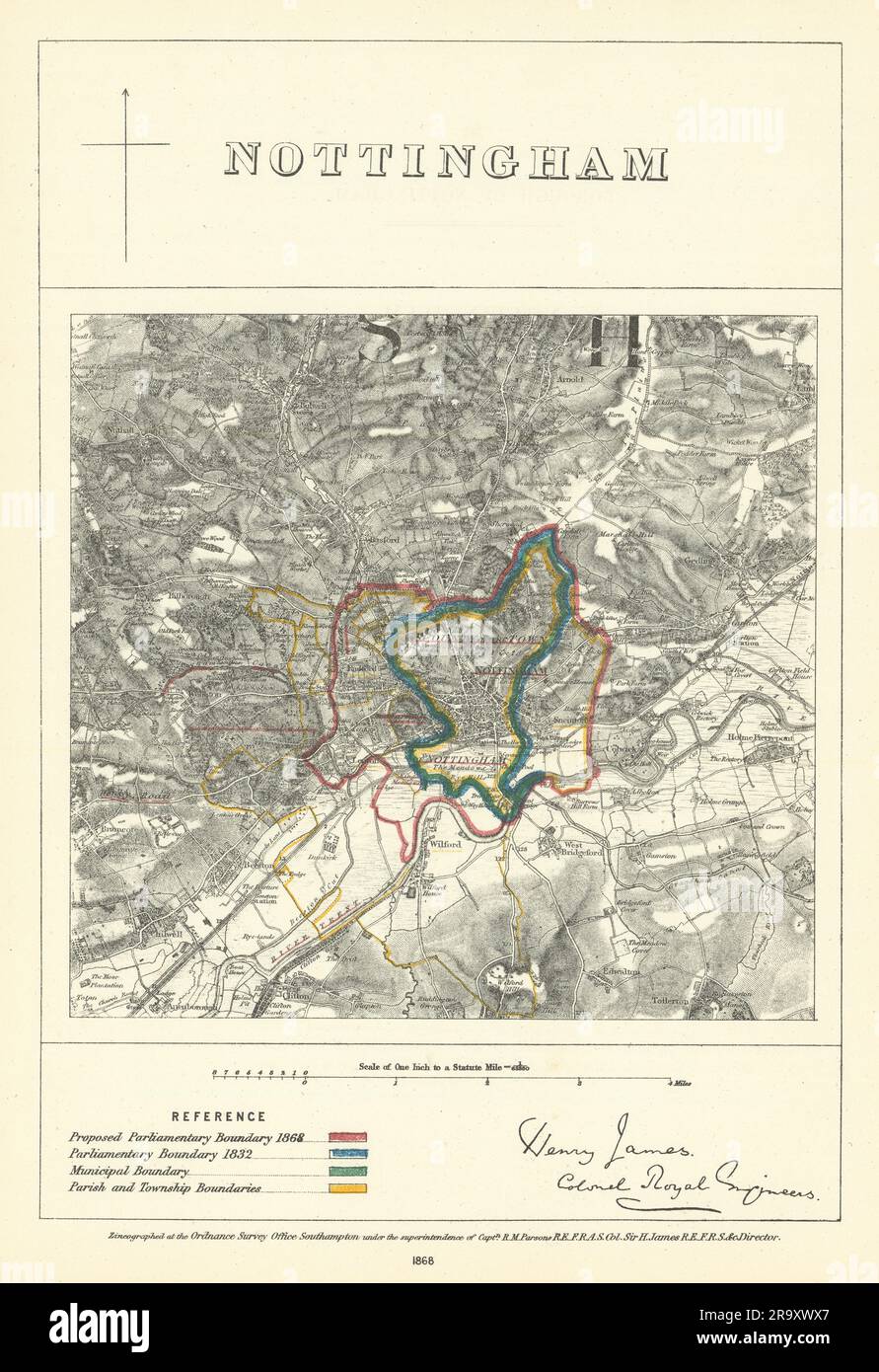 Nottingham, Nottinghamshire. JAMES. Parliamentary Boundary Commission ...