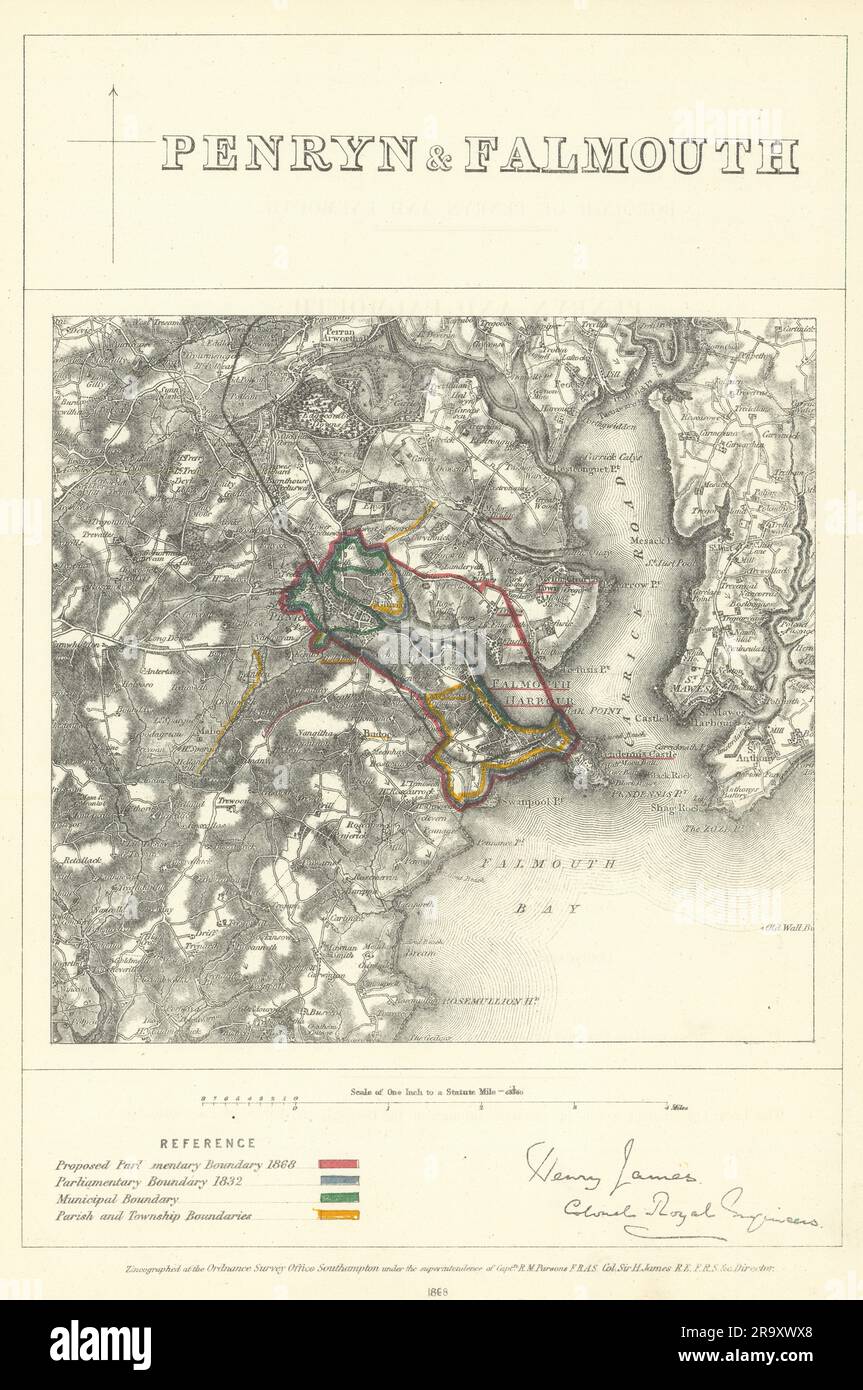 Penryn and Falmouth, Cornwall. JAMES. Parliamentary Boundary Commission ...
