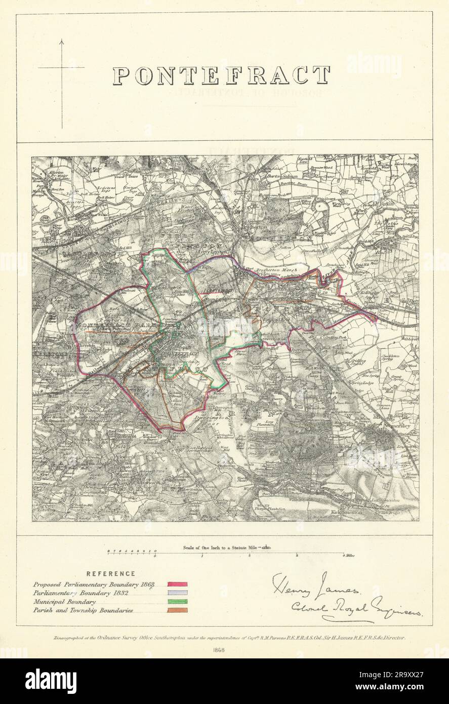 Map of pontefract hi-res stock photography and images - Alamy