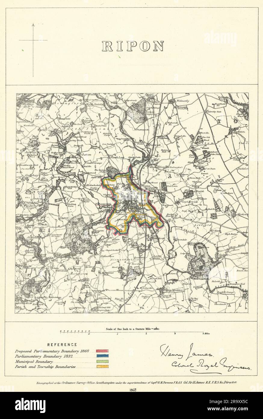 Map of ripon hi-res stock photography and images - Alamy