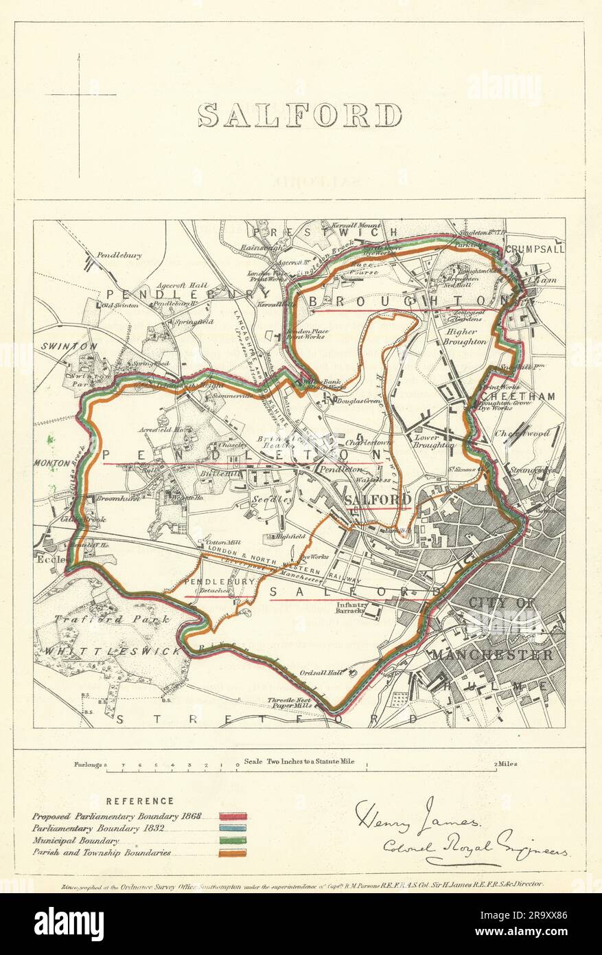 Map of salford hi-res stock photography and images - Alamy