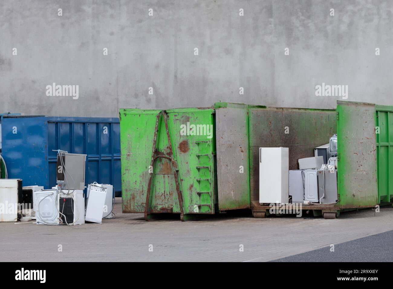 Electronic devices dumpsite. Discarded household appliances in the ...