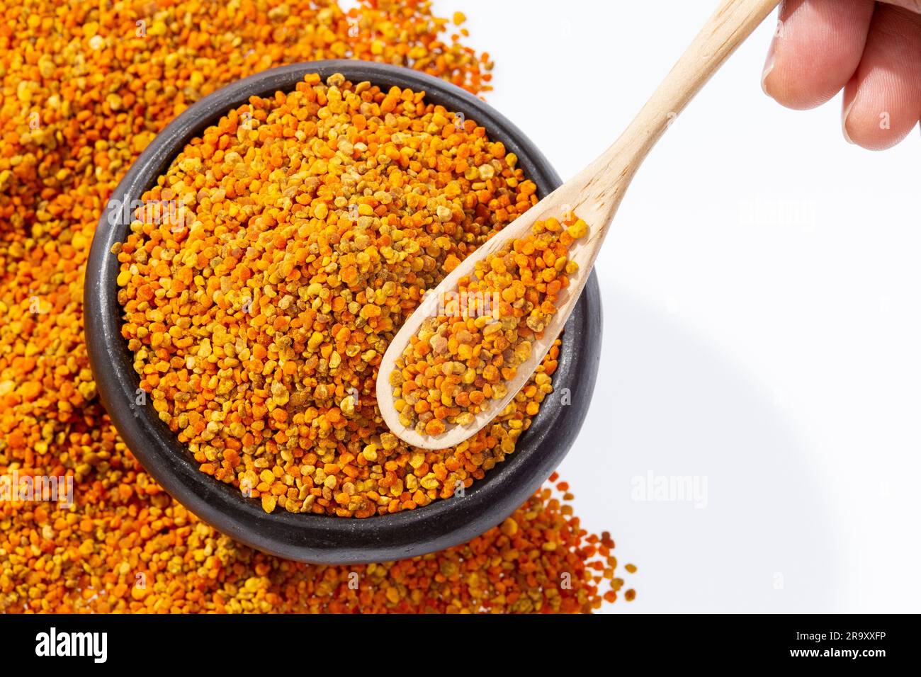 Bee Pollen Grains Natural And Healthy Food; Top View Stock Photo - Alamy