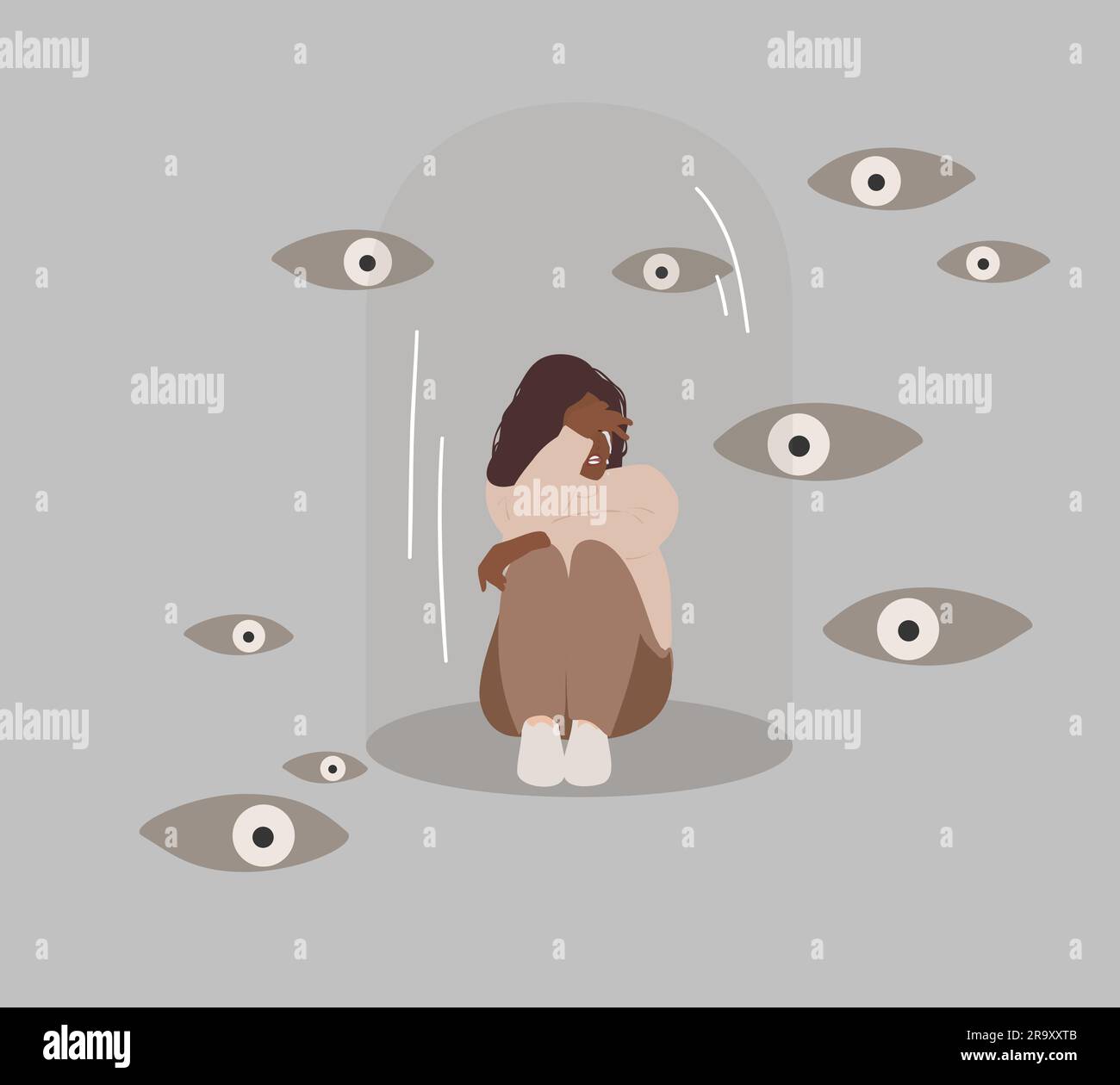 Phobia mental problem disorder Stock Vector Images - Alamy