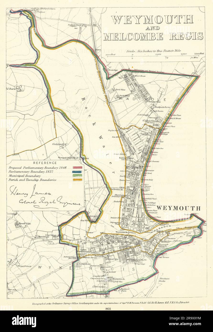 Weymouth & Melcombe Regis. JAMES. Parliamentary Boundary Commission ...