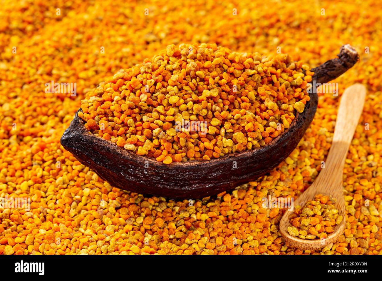 Bee Pollen Grains Natural And Healthy Food; Top View Stock Photo - Alamy