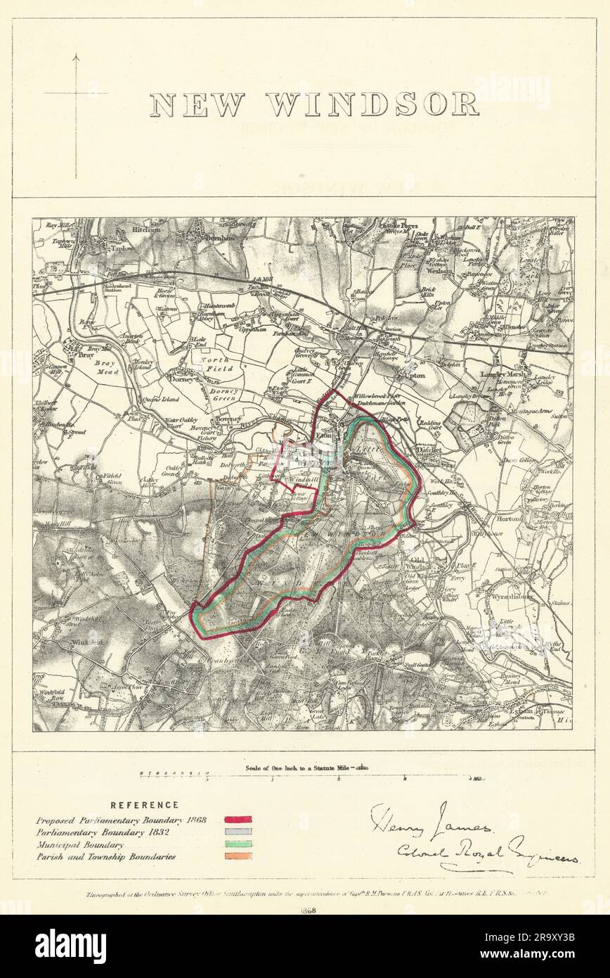 Old windsor map hi-res stock photography and images - Alamy