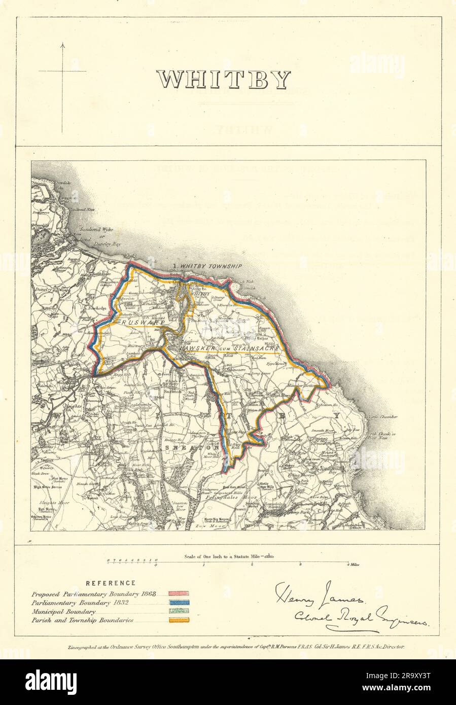 Whitby map old hi-res stock photography and images - Alamy