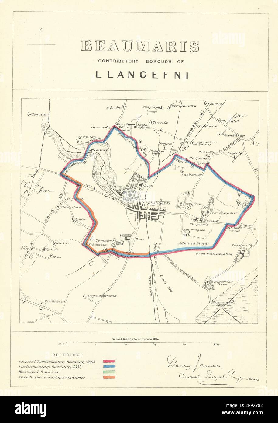 Vintage map of anglesey hi-res stock photography and images - Alamy