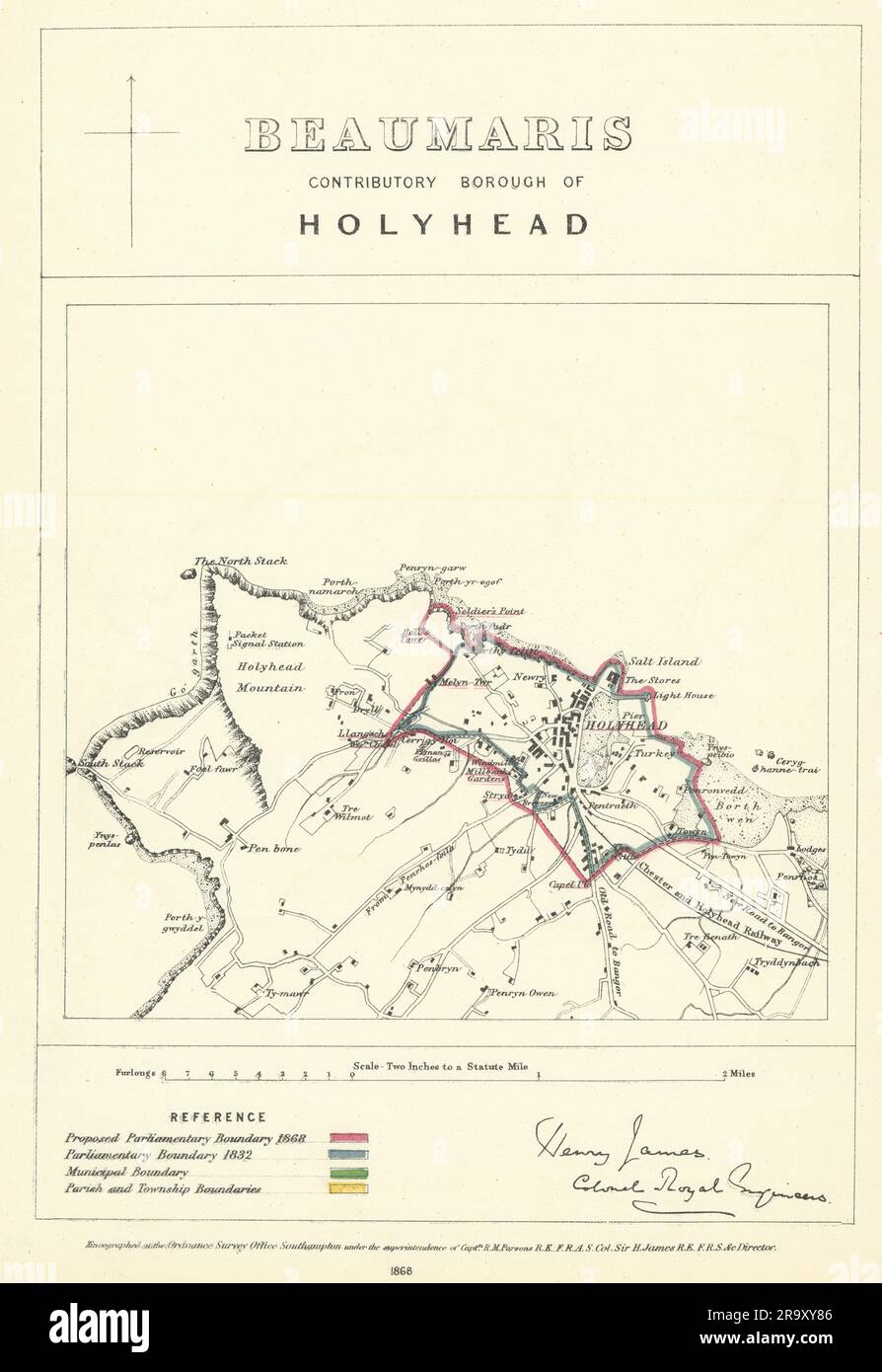 Map of holyhead hi-res stock photography and images - Alamy