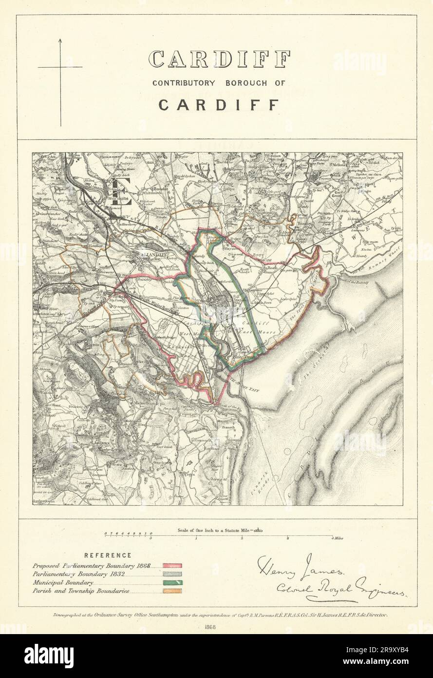 Map of cardiff hi-res stock photography and images - Alamy
