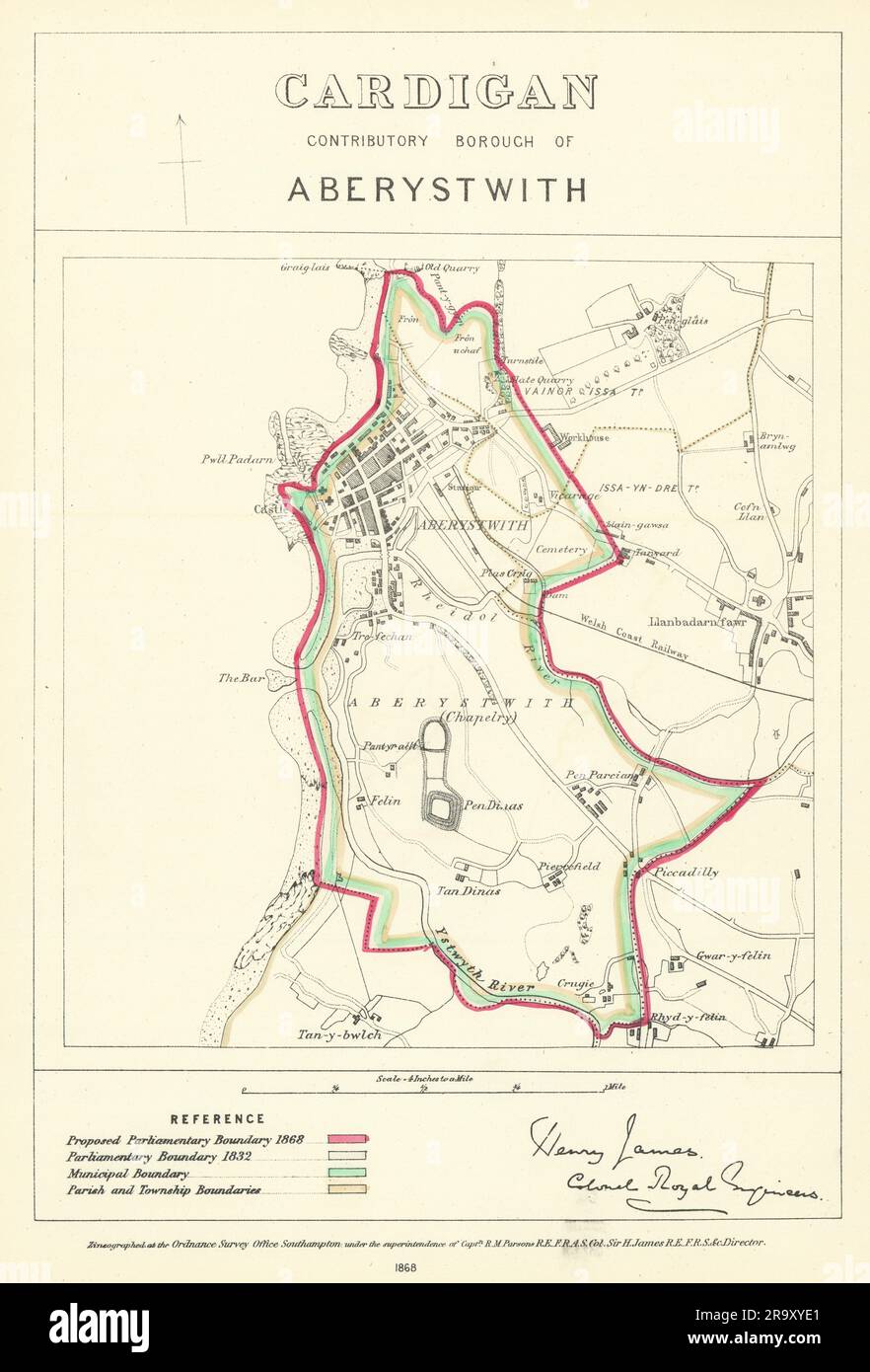 Aberystwyth map hi-res stock photography and images - Alamy