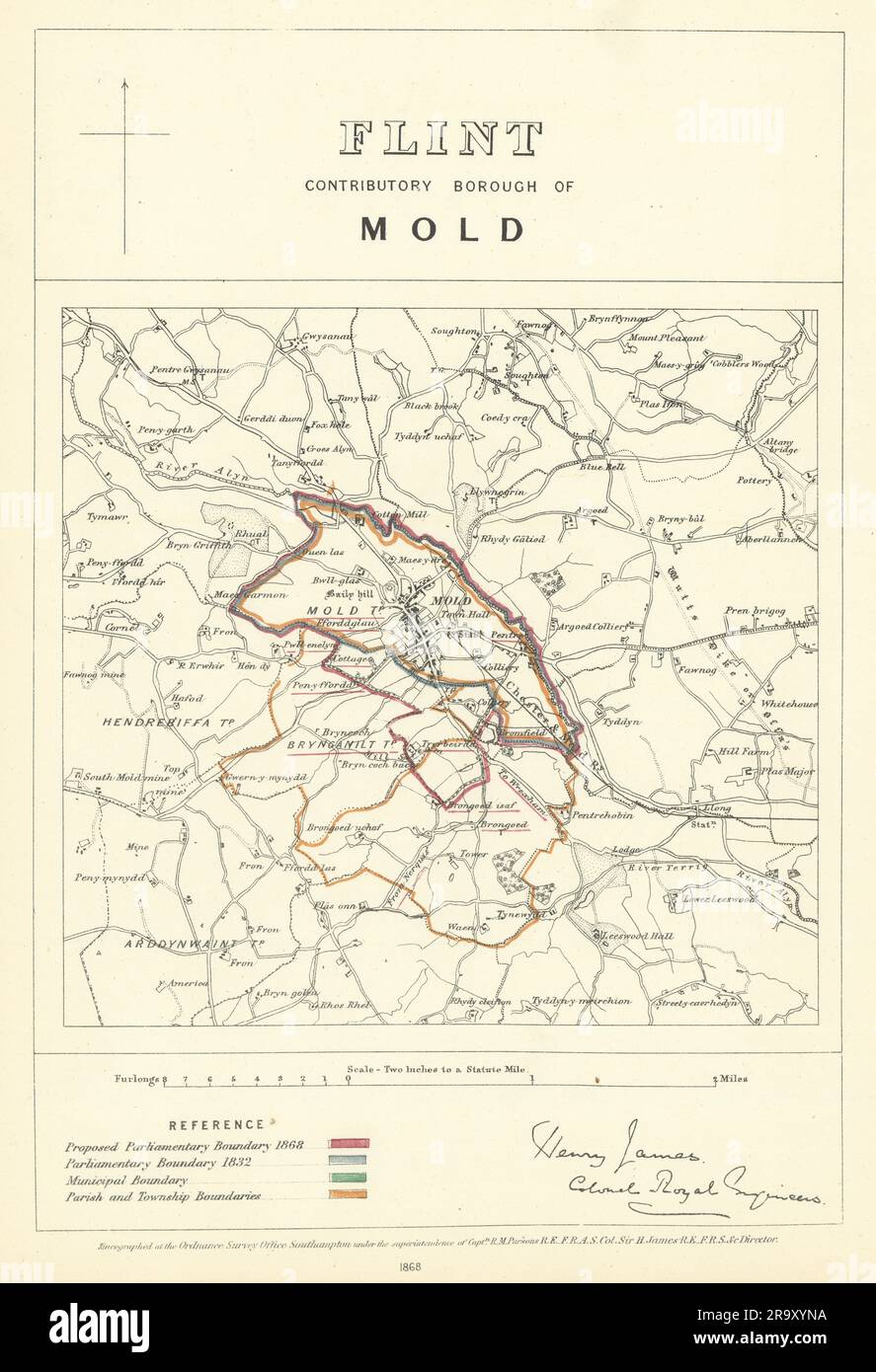 Map of flint hi-res stock photography and images - Alamy