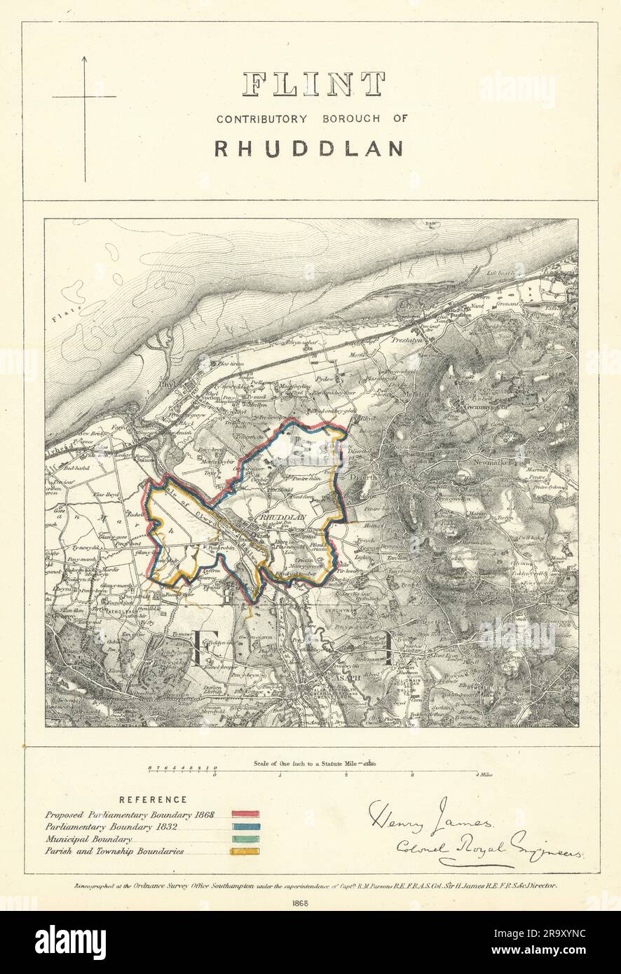 Flint Contributory Borough of Rhuddlan. JAMES. Boundary Commission 1868 ...