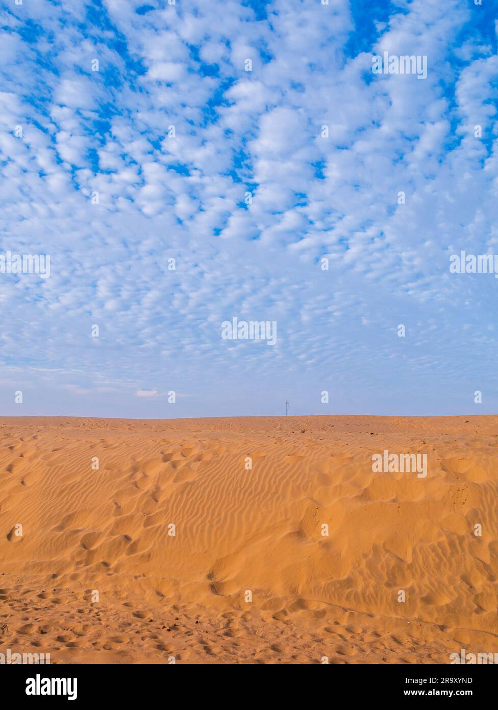 Beautiful sand dunes at sunset. Dramatic sky with Sand Dunes. Vertical ...