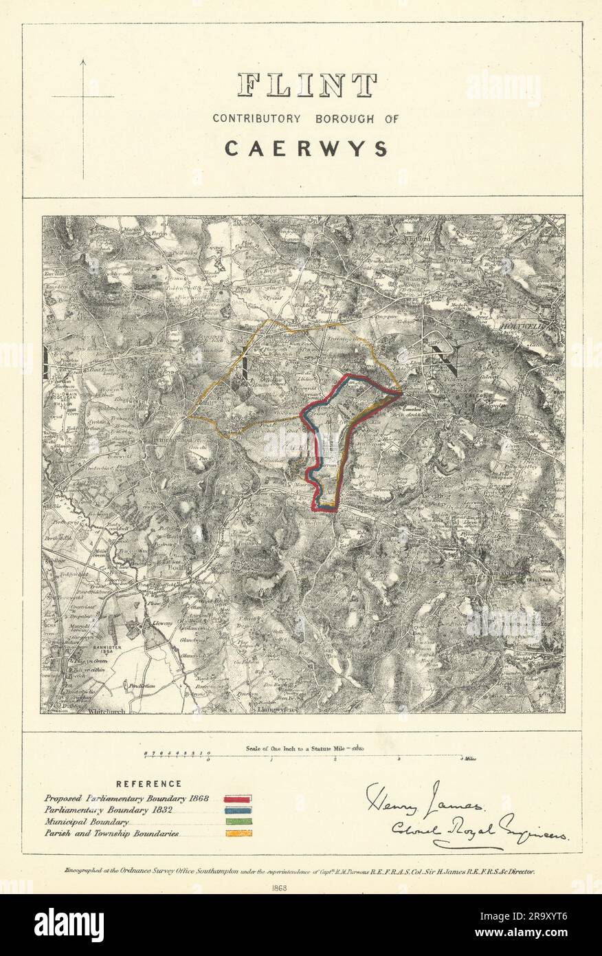 Map of flint hi-res stock photography and images - Alamy