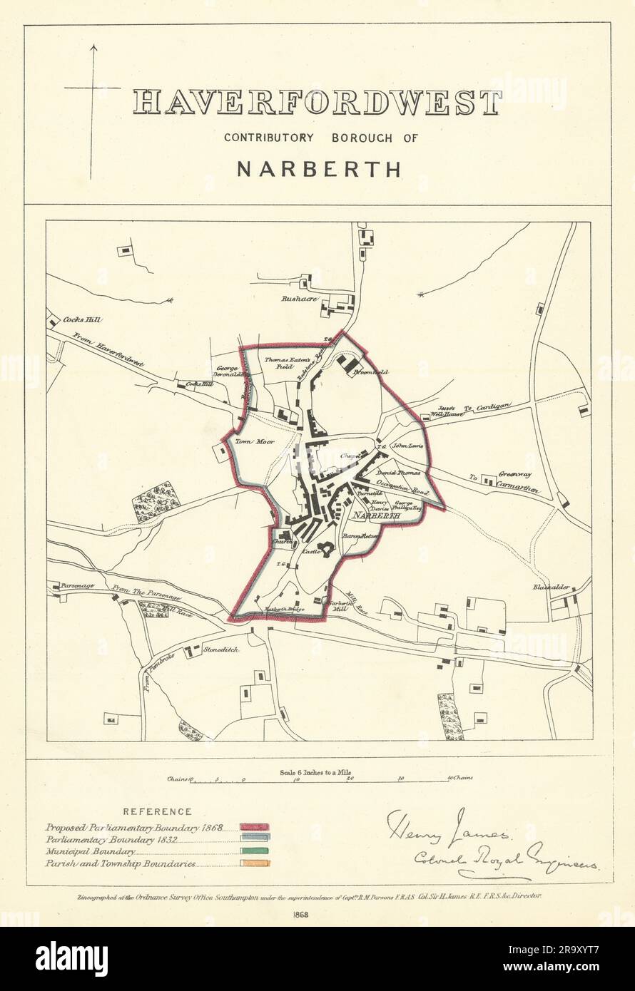 Haverfordwest Contrib'y Borough of Narberth. JAMES. Boundary Commission ...