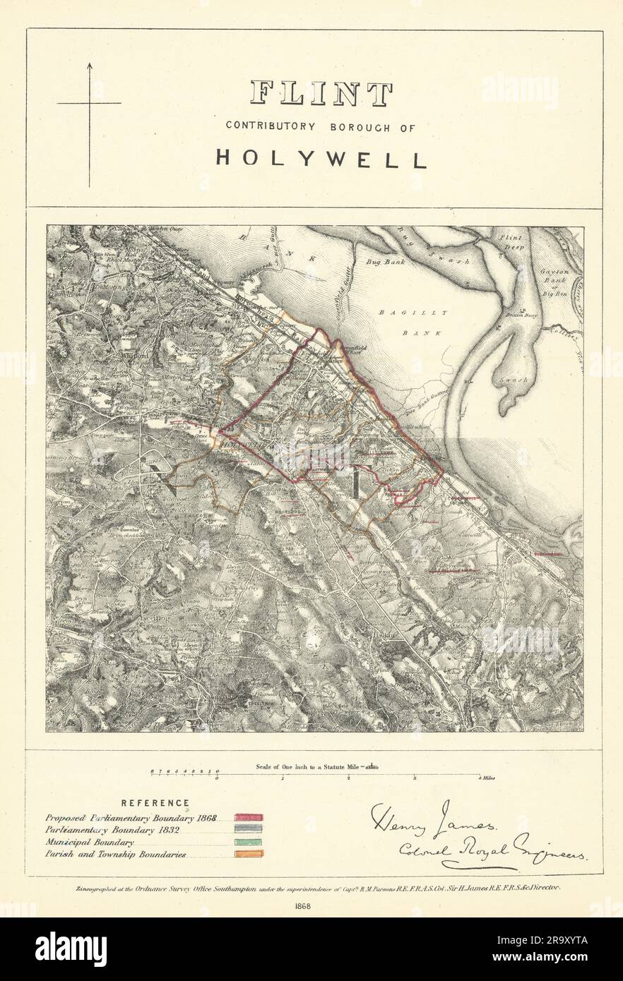 Flint Contributory Borough of Holywell. JAMES. Boundary Commission 1868 ...
