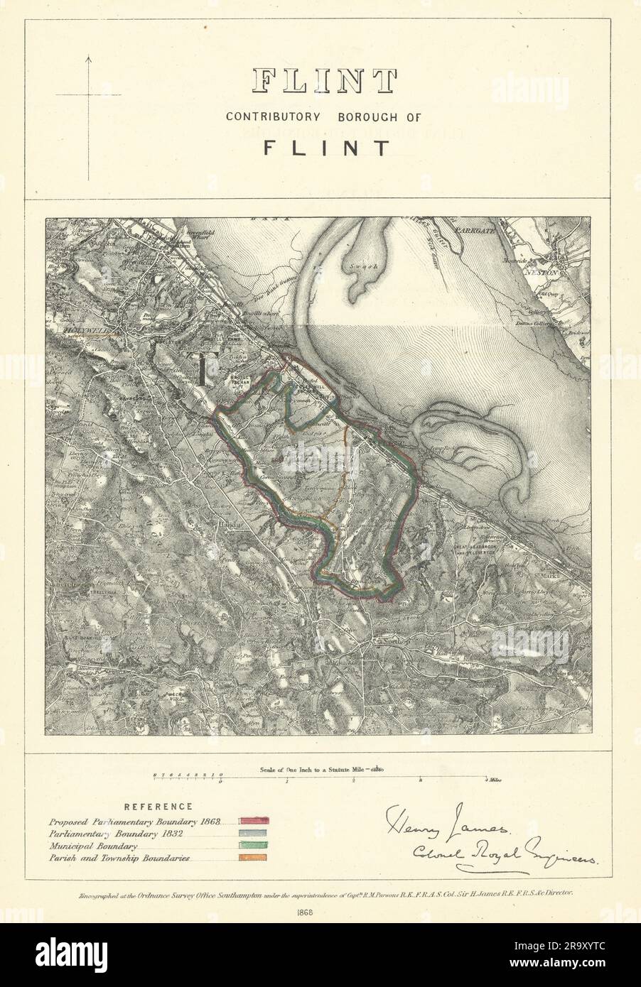 Map of flint hi-res stock photography and images - Alamy