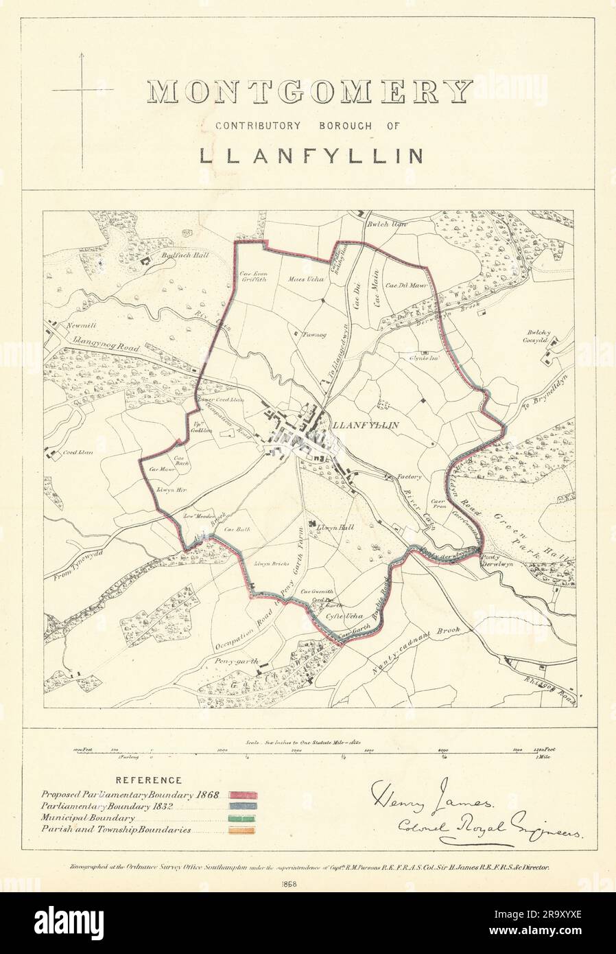 Montgomery Contrib'y Borough of Llanfyllin. JAMES. Boundary Commission ...
