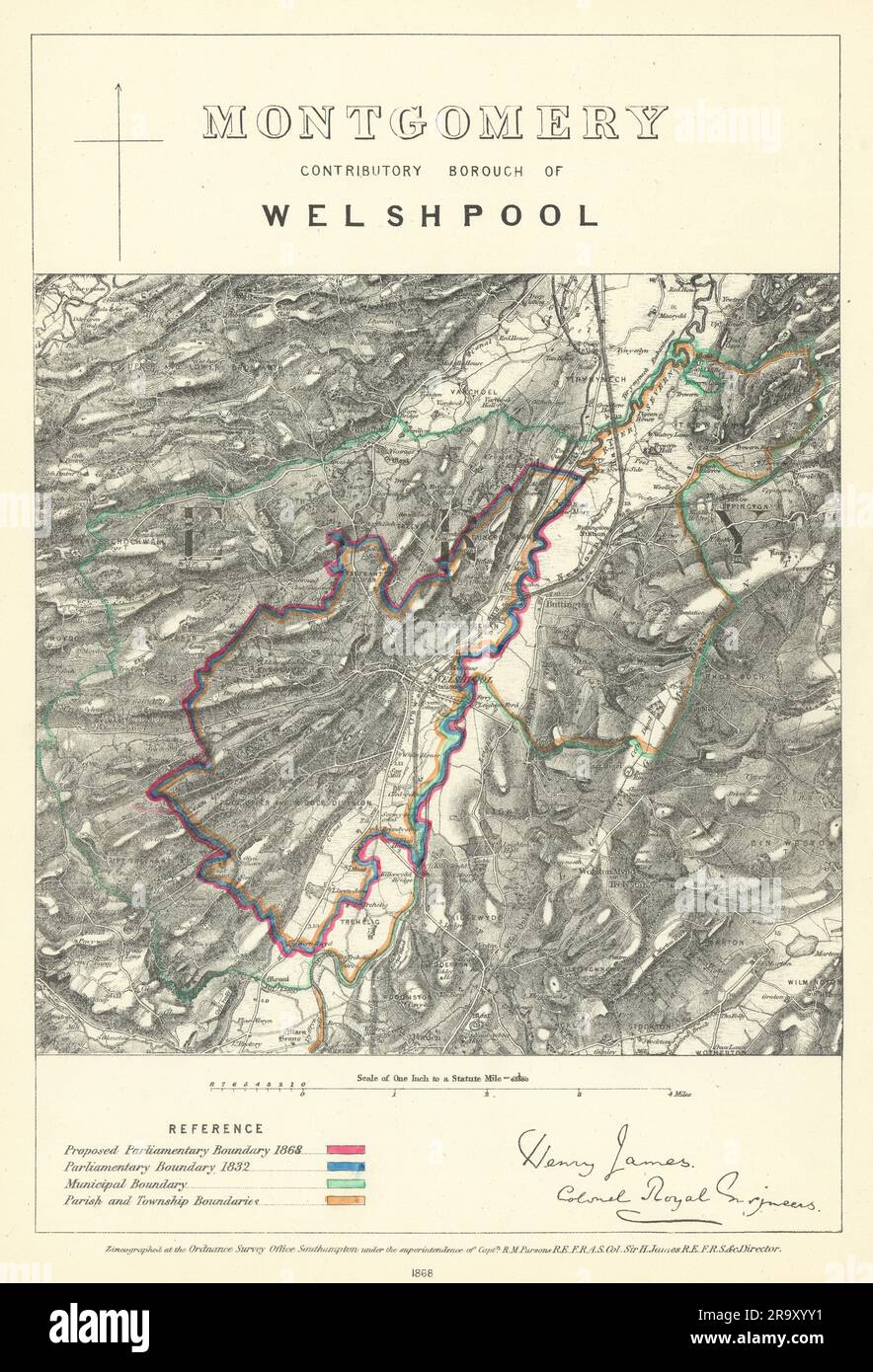 Montgomery Contrib'y Borough of Welshpool. JAMES. Boundary Commission ...