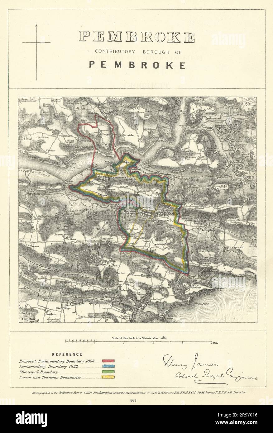 Pembroke map hi-res stock photography and images - Alamy