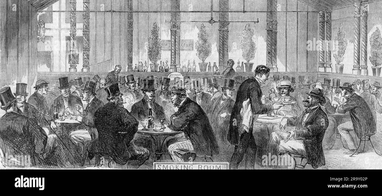 tobacco, smoking room, Post Office Telegraph Police, exhibition palace ...