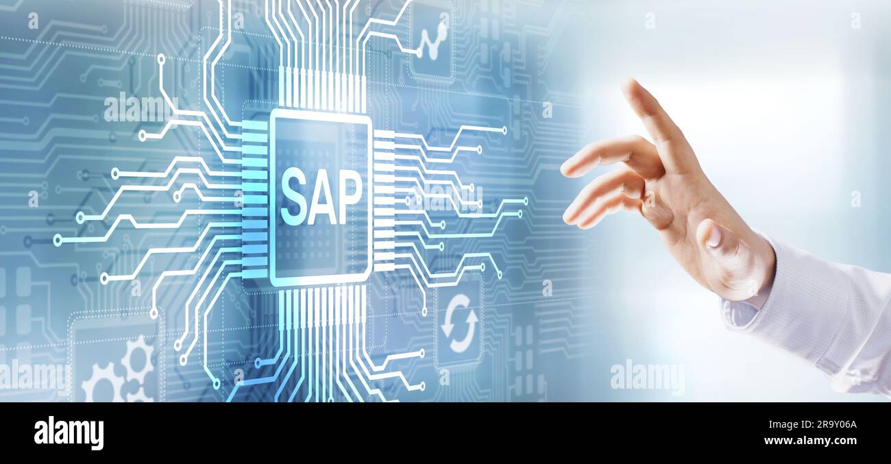 SAP - Business process automation software. ERP enterprise resources ...