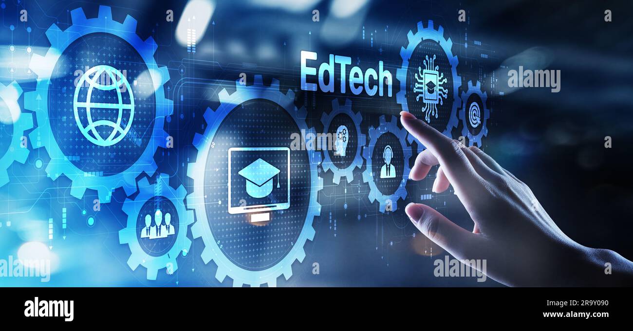 EdTech Education Technology e-learning online learning internet technology concept Stock Photo ...