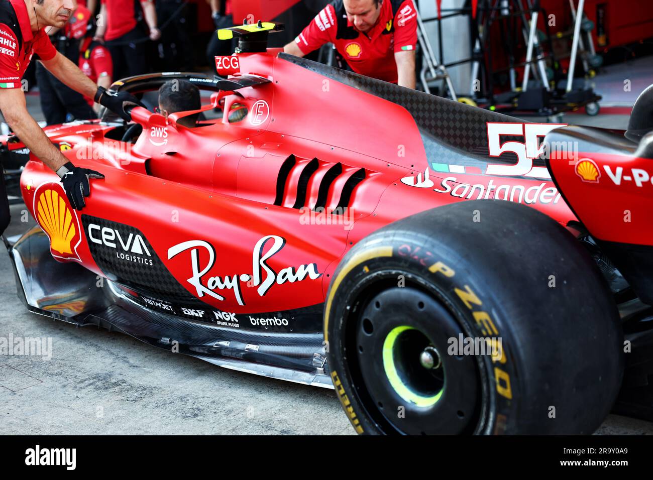 Ferrari f1 engine detail hi-res stock photography and images - Alamy