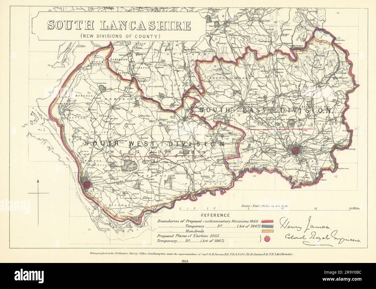 South Lancashire (New divisions of County). JAMES. Boundary Commission ...