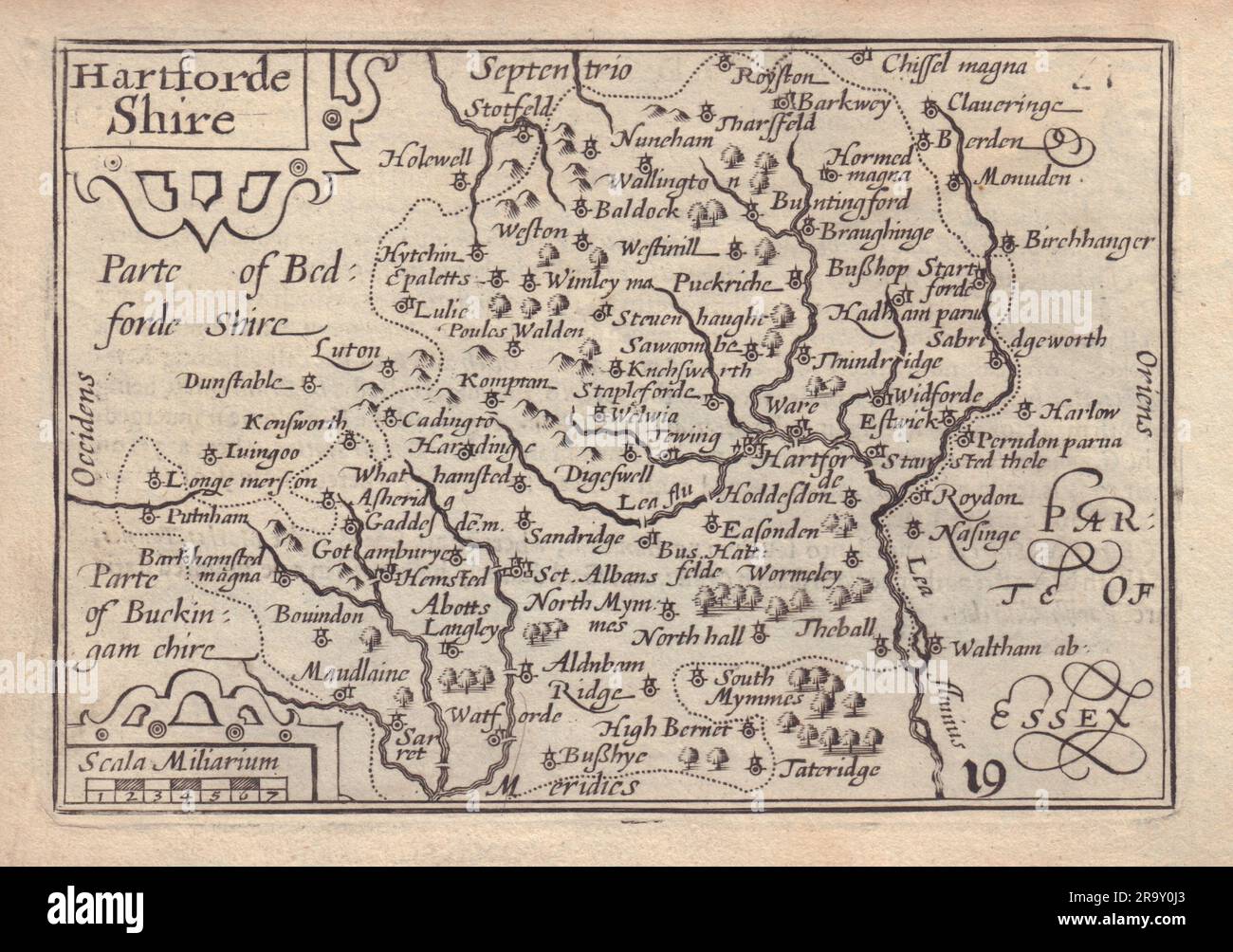 Hertfordshire map hi-res stock photography and images - Alamy