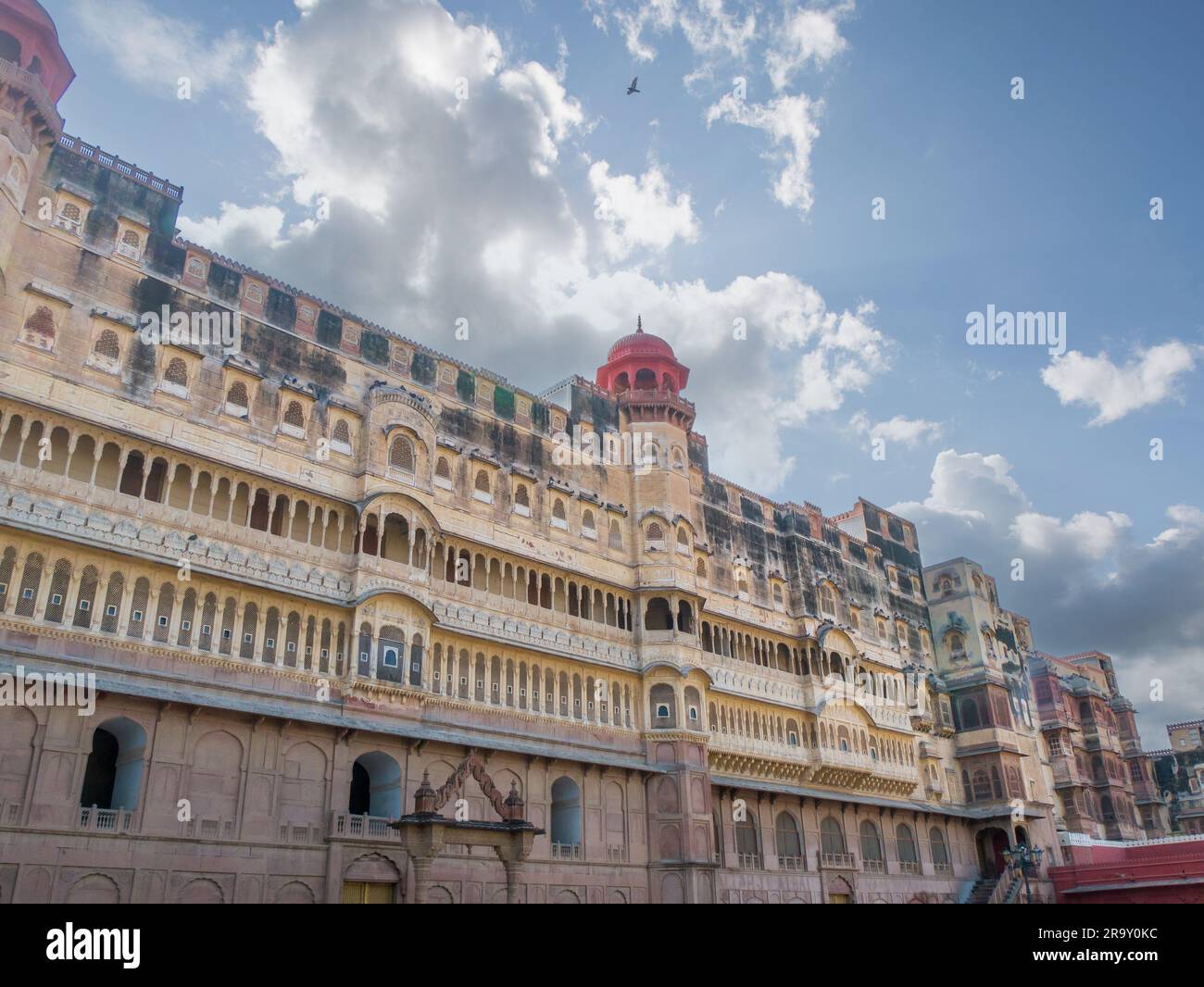 Artistic facade of Indian fort in Bikaner, Rajasthan. Fortification of ...