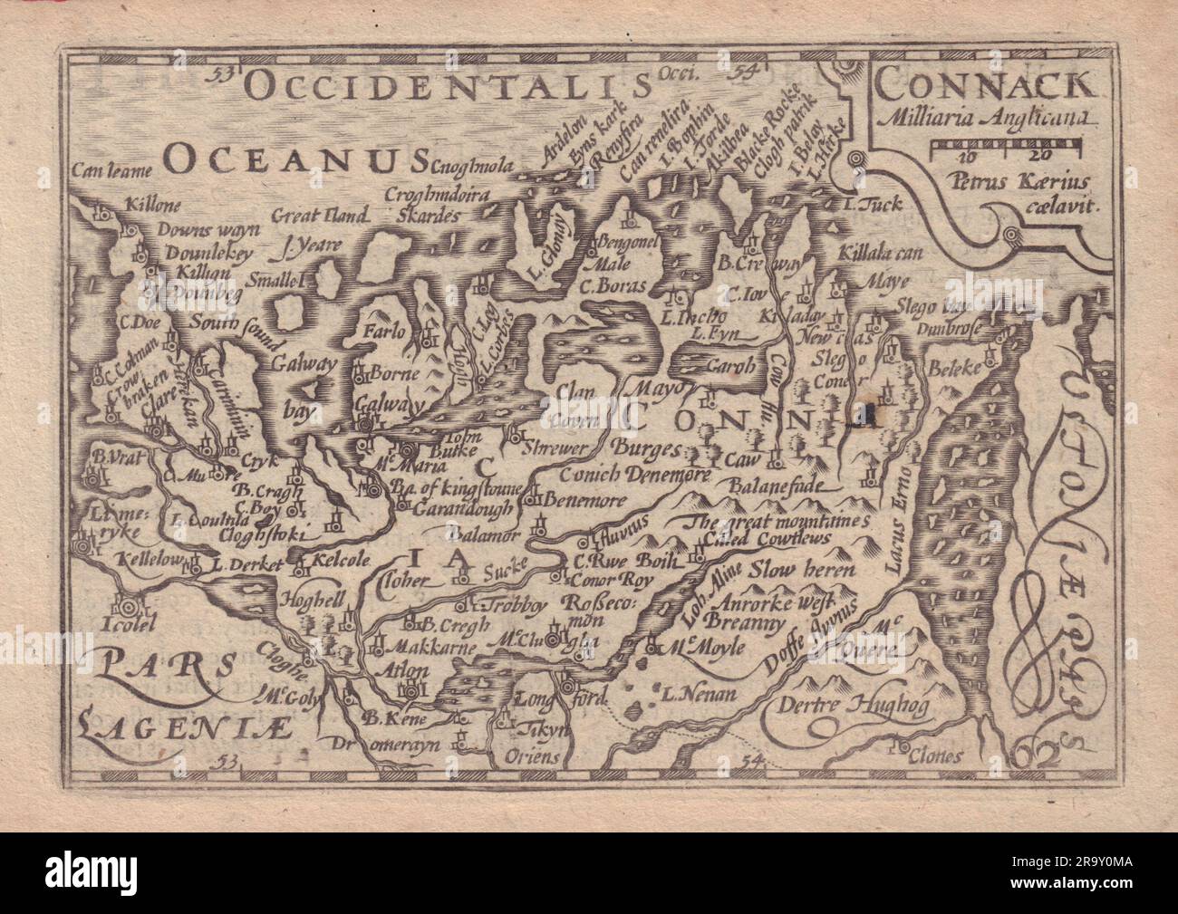 Connack by van den Keere. "Speed miniature" Connacht Connaught Ireland ...