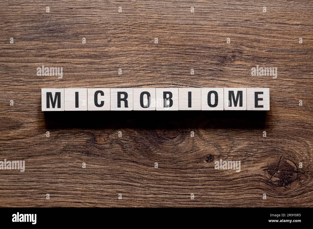 Microbiome - word concept on building blocks, text Stock Photo - Alamy